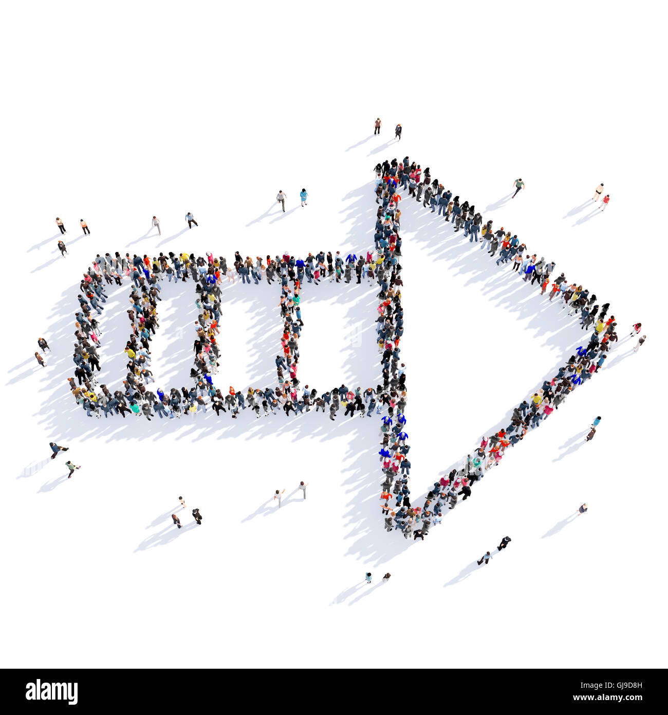 arrow direction shape icon 3D rendering Stock Photo - Alamy