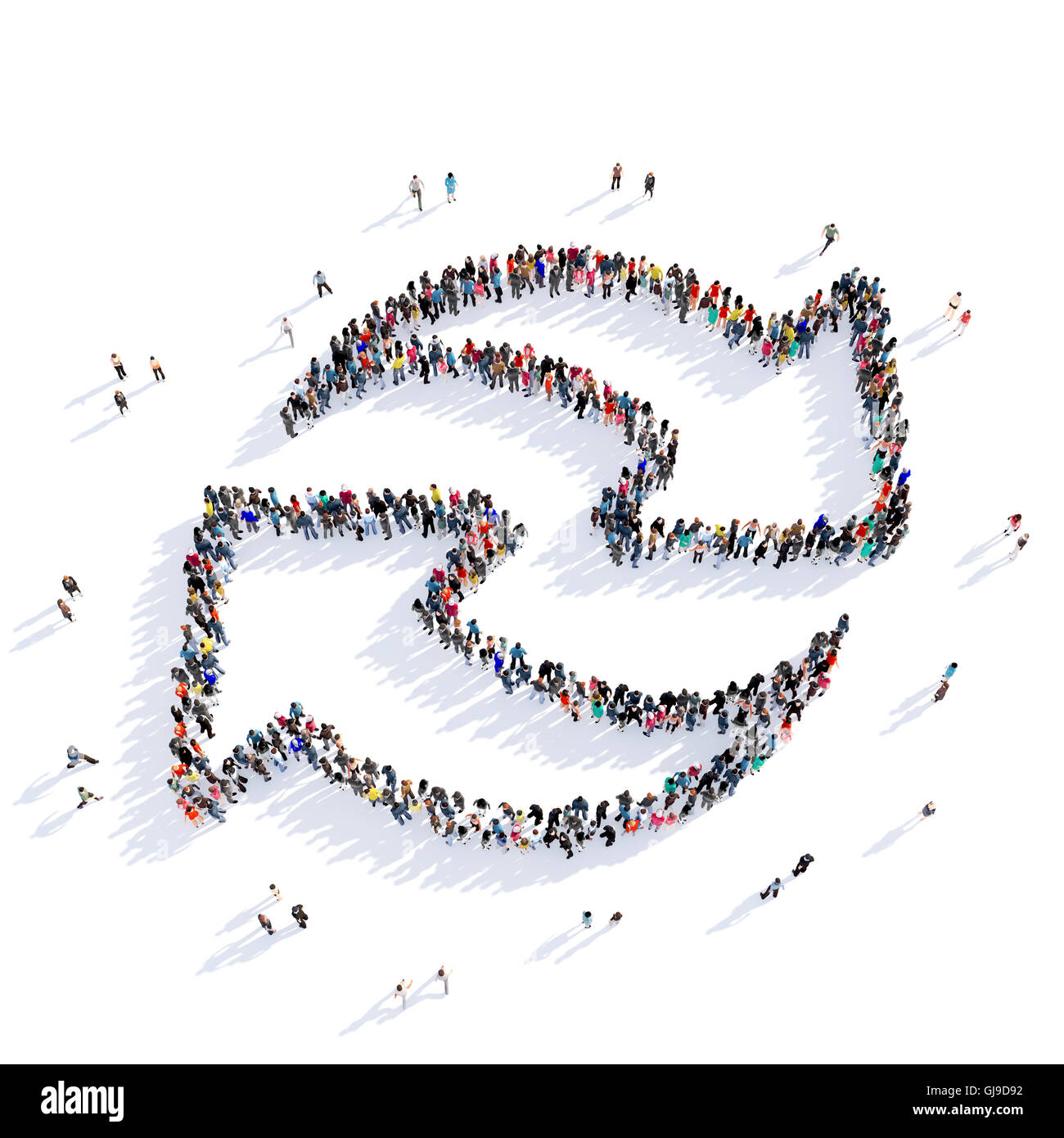 arrow direction shape icon 3D rendering Stock Photo - Alamy