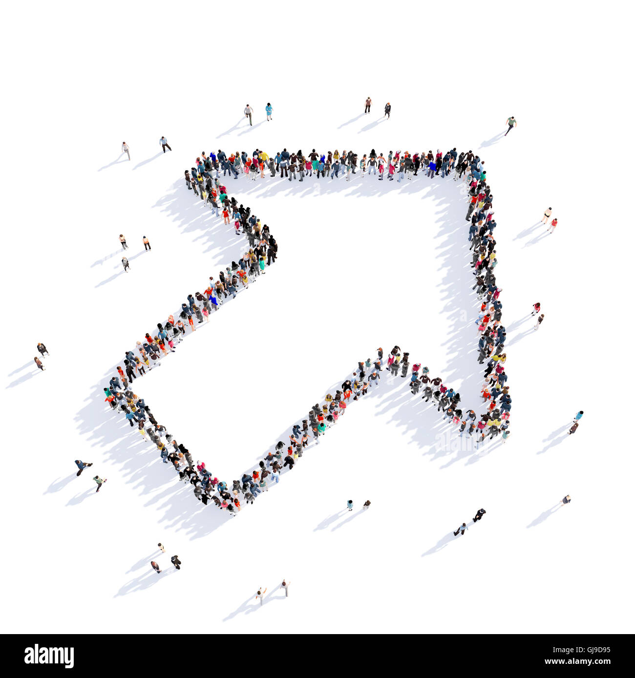 arrow direction shape icon 3D rendering Stock Photo - Alamy