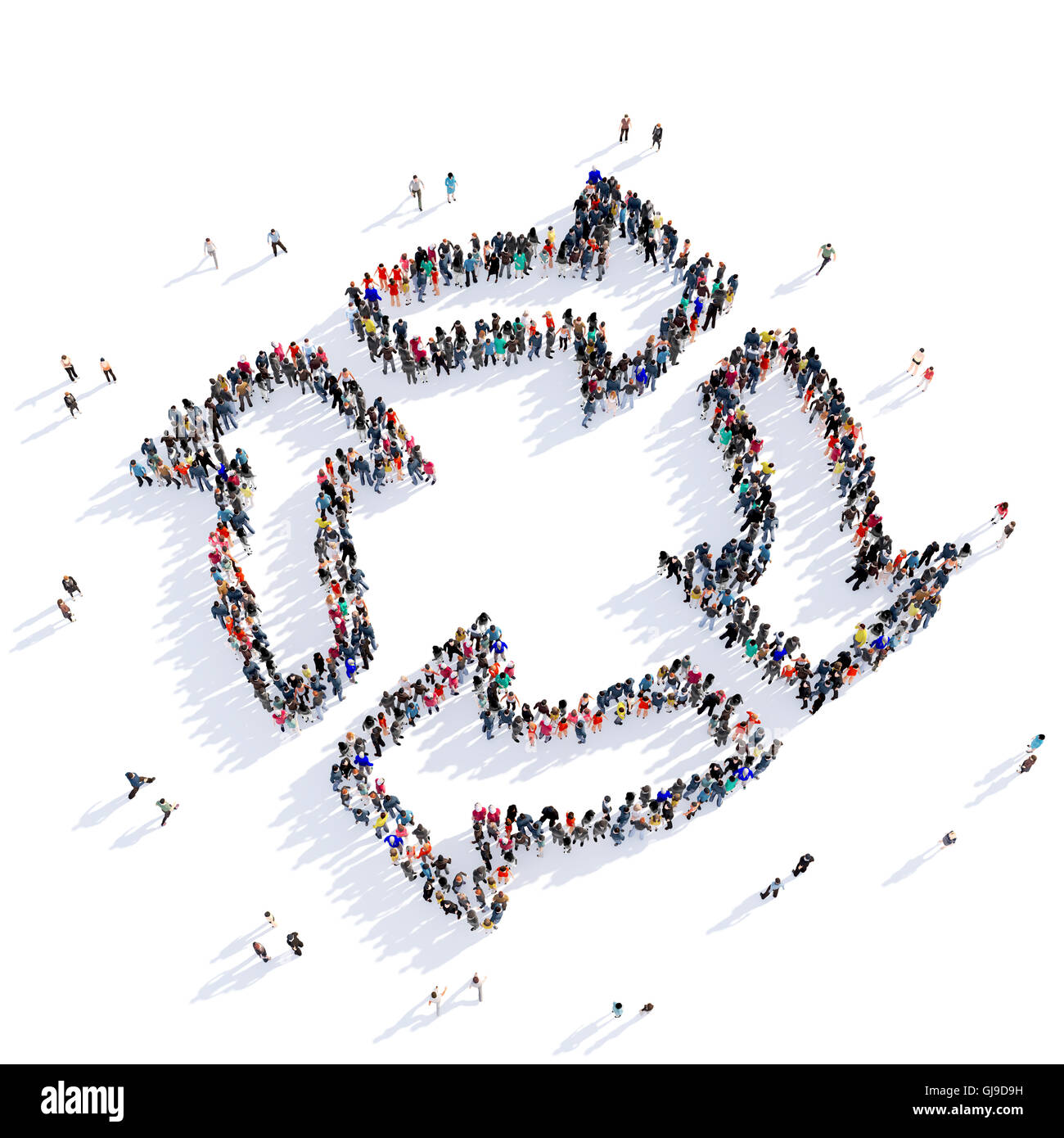 arrow direction shape icon 3D rendering Stock Photo - Alamy