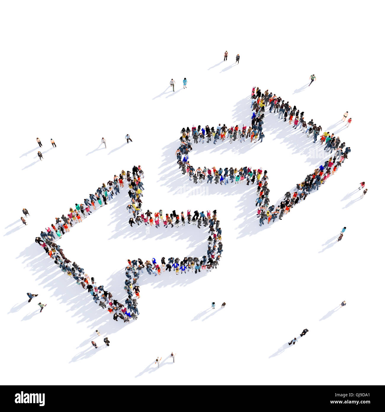 arrow direction shape icon 3D rendering Stock Photo - Alamy