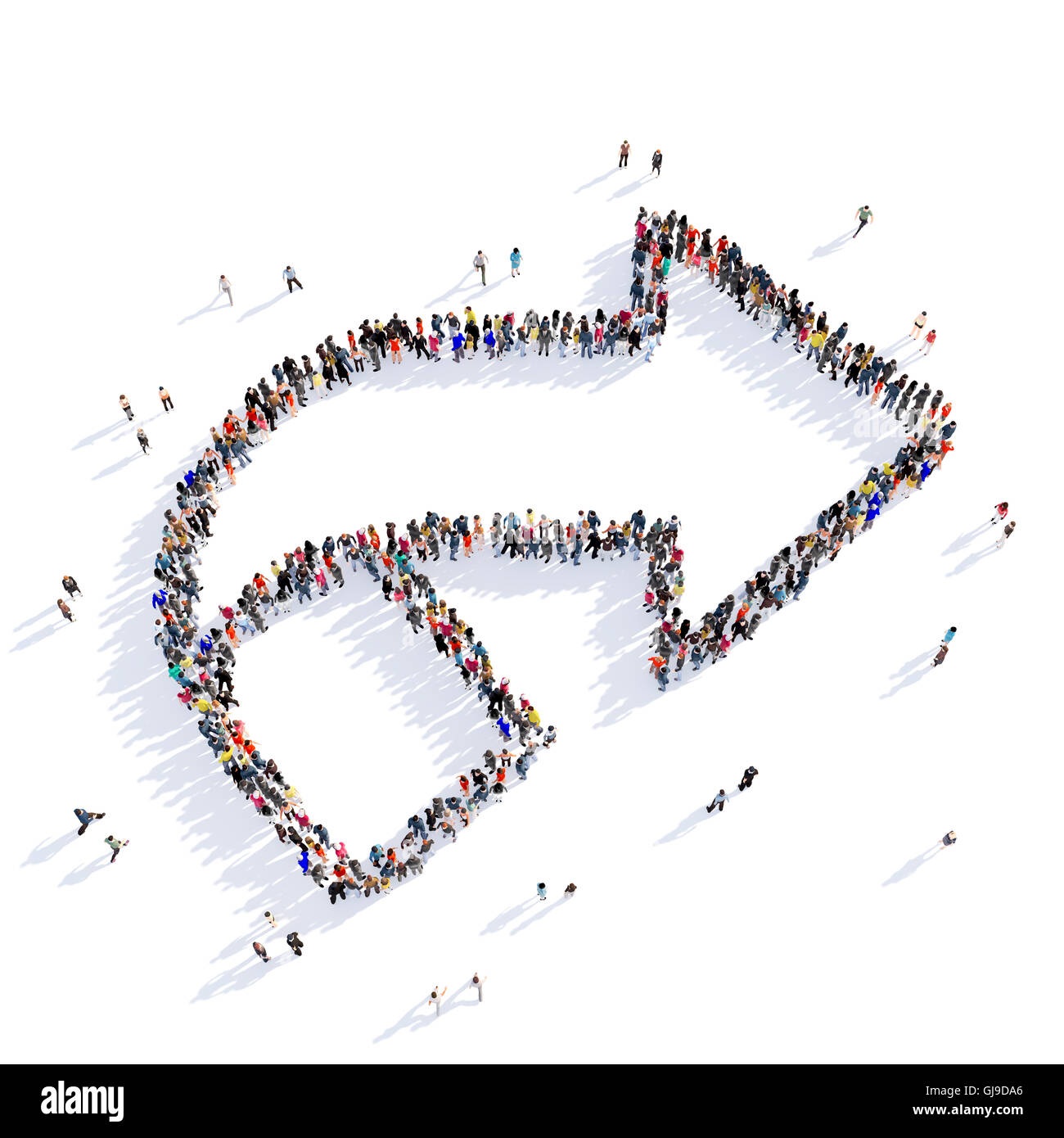 arrow direction shape icon 3D rendering Stock Photo - Alamy