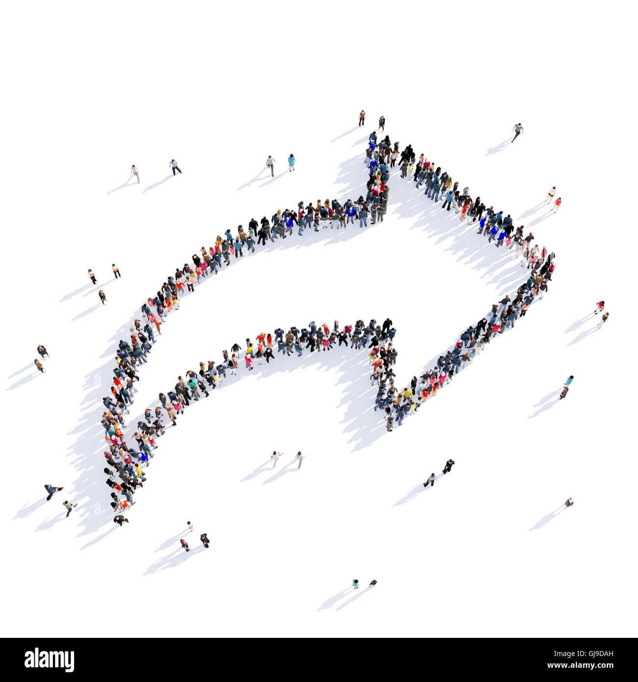arrow direction shape icon 3D rendering Stock Photo - Alamy