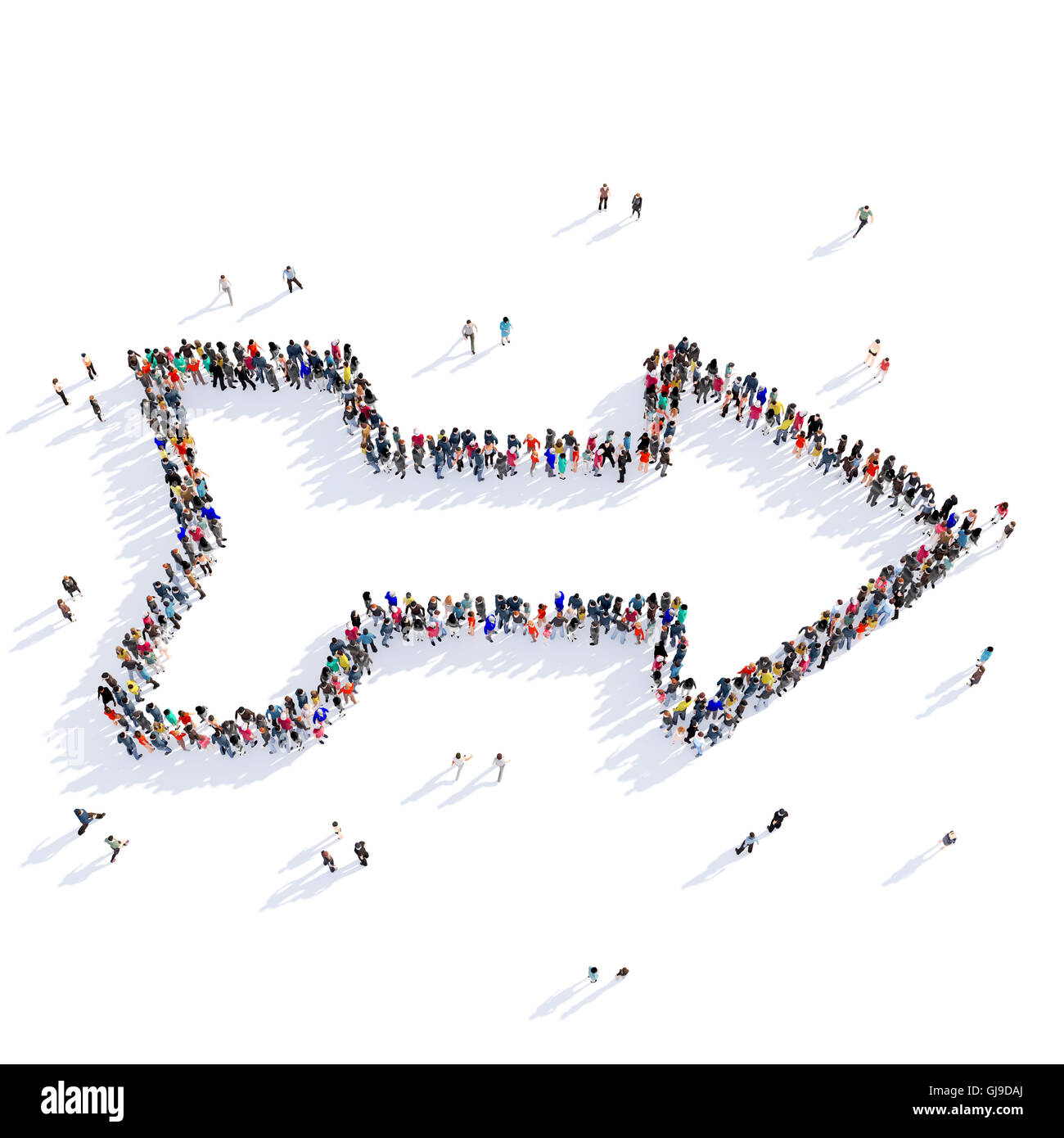 arrow direction shape icon 3D rendering Stock Photo - Alamy