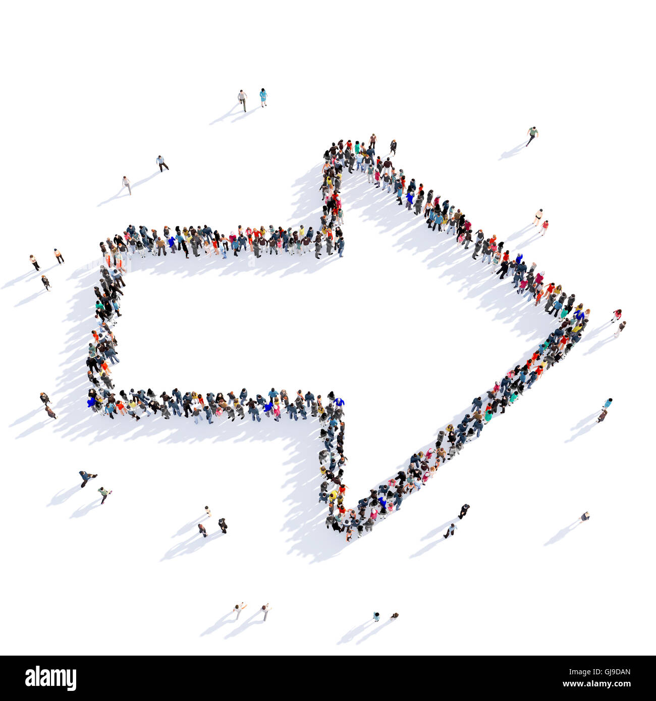 arrow direction shape icon 3D rendering Stock Photo - Alamy