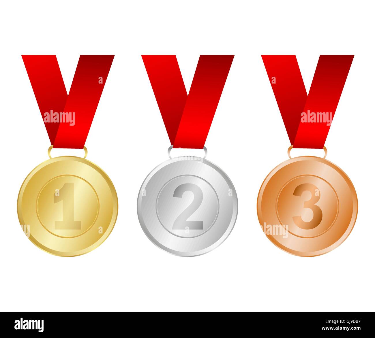 Gold, silver and bronze medals for the winners Stock Vector Image & Art ...