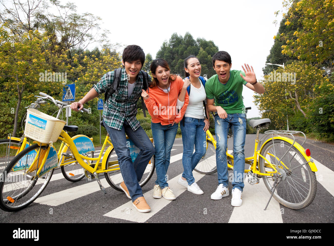 Young university student campus cycling Stock Photo - Alamy