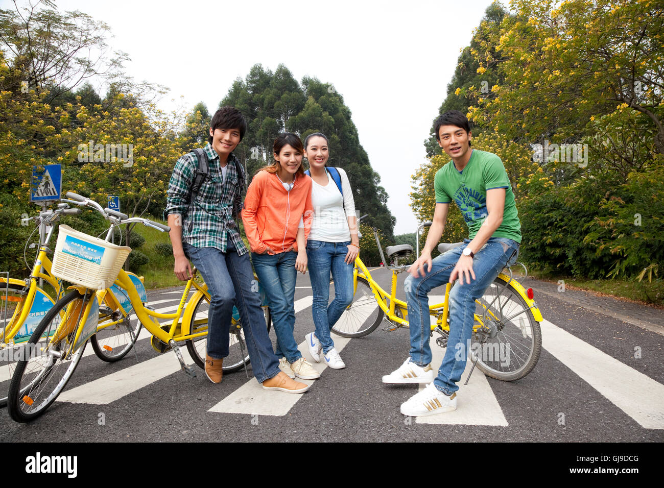 Young university student campus cycling Stock Photo - Alamy