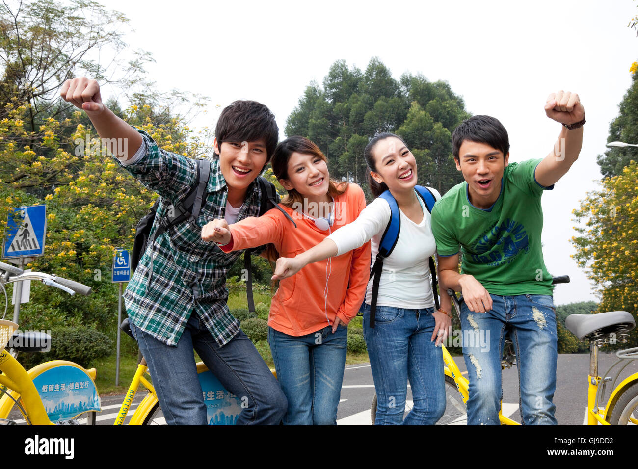 Young university student campus cycling Stock Photo - Alamy