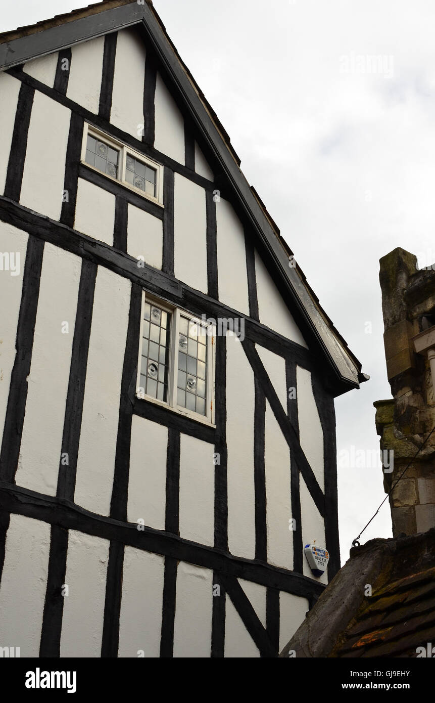 The Shambles, York, UK - Ancient medieval cobbled street and shops in ...