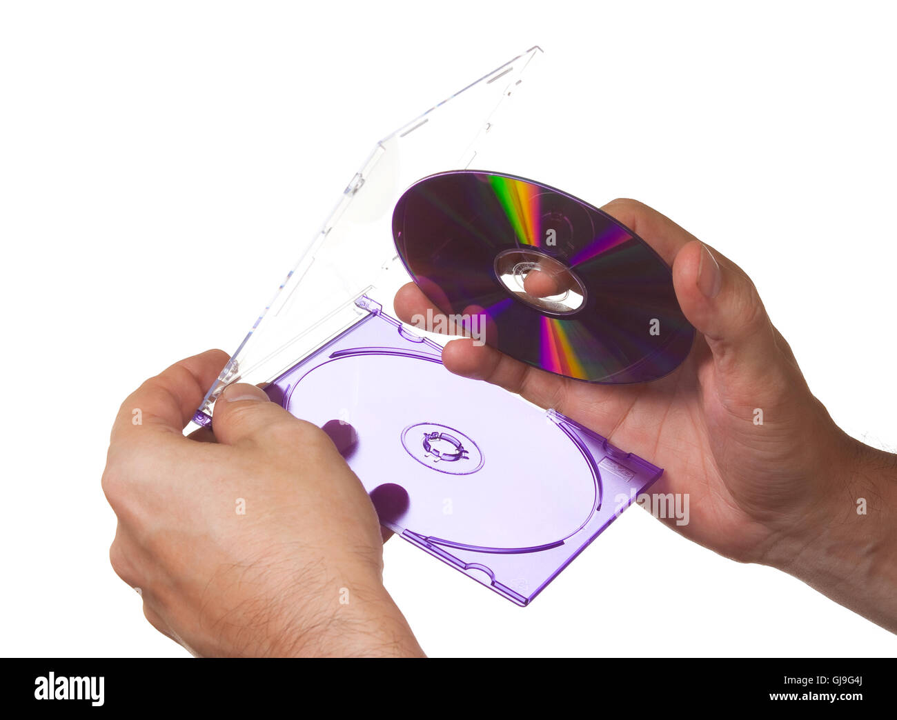 CD-ROM in the box in hand Stock Photo - Alamy