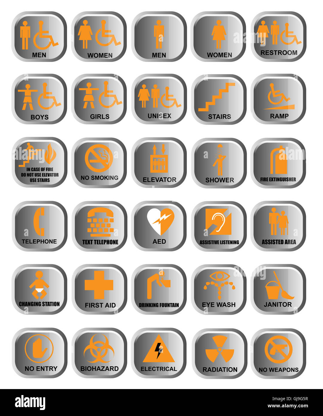 Elevator symbols hi-res stock photography and images - Alamy