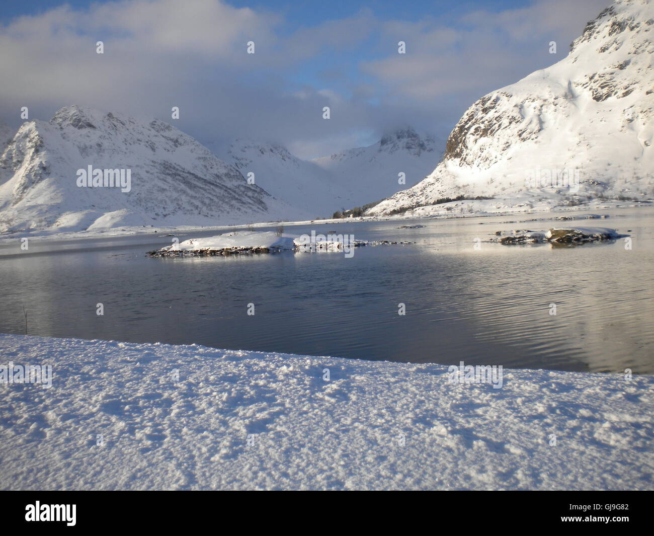 Vinter i Lofoten Stock Photo - Alamy
