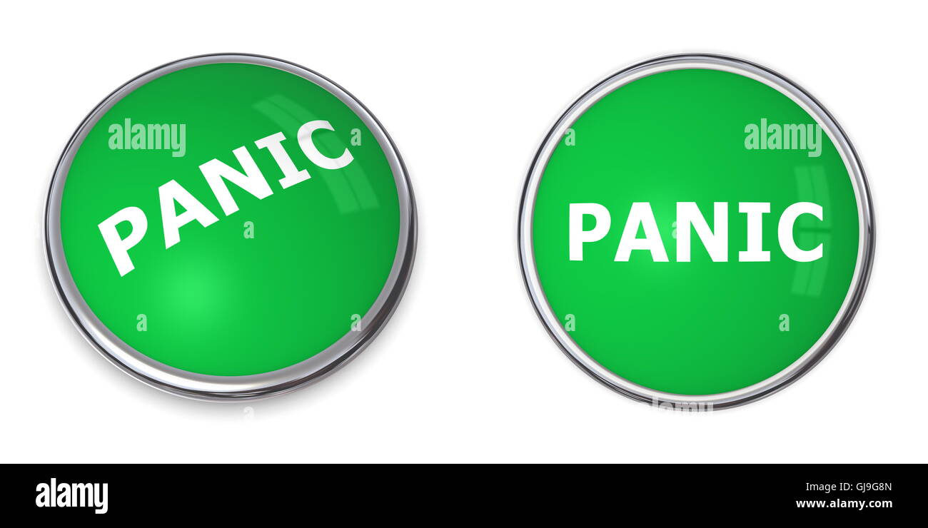 Green Panic Button Stock Photo - Alamy