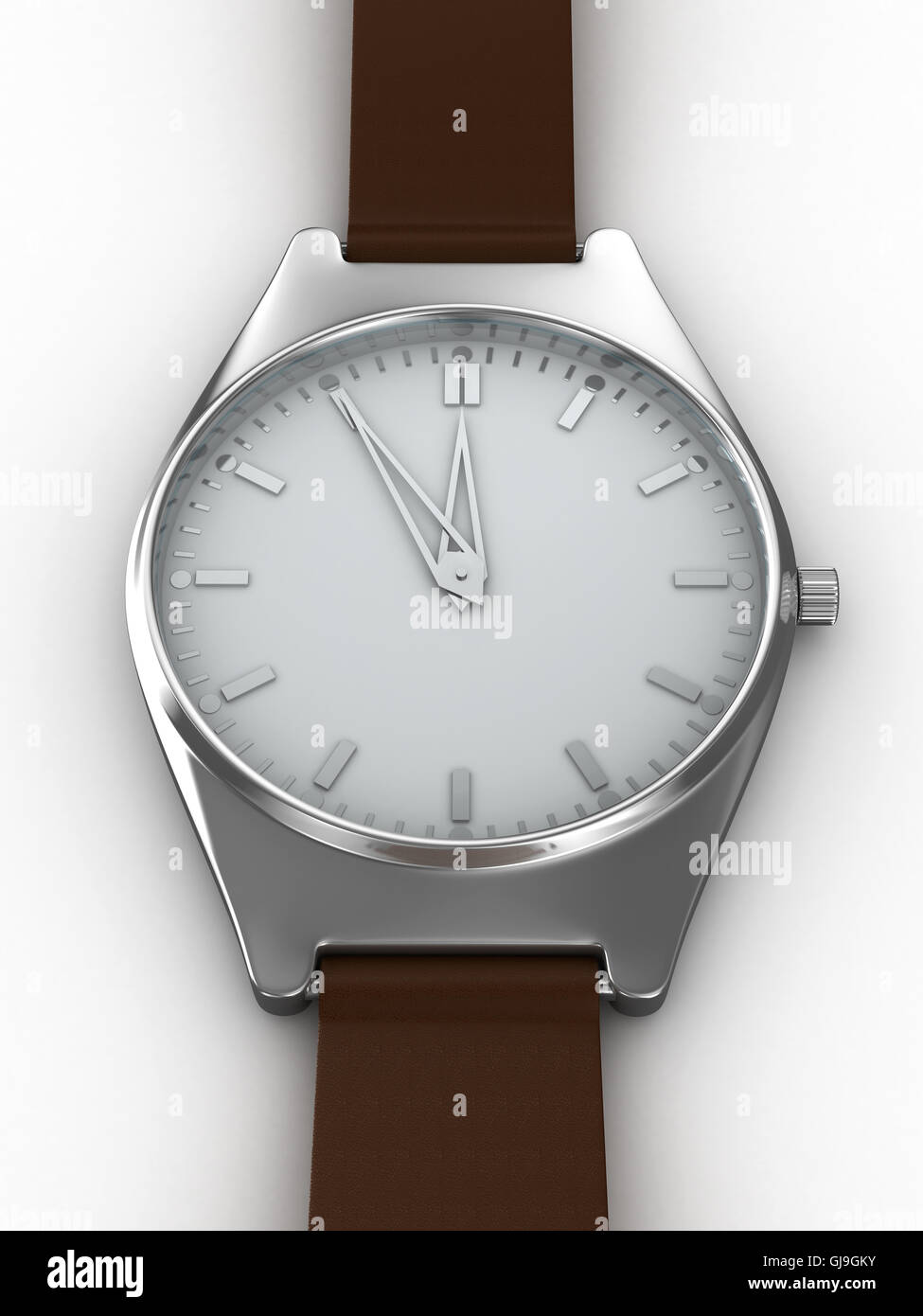 Watch on white background. Isolated 3D image Stock Photo - Alamy