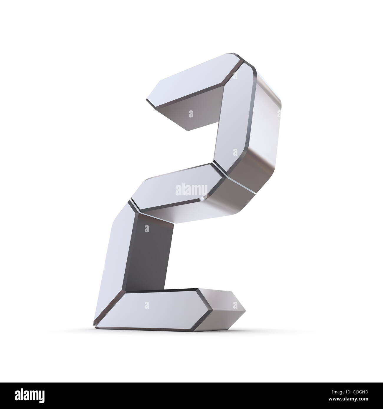 Shiny Number 2 - LCD look Stock Photo - Alamy
