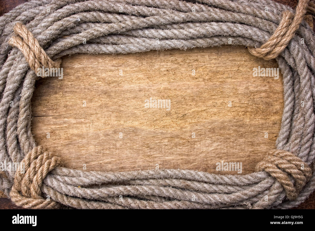 frame made of old rope Stock Photo - Alamy