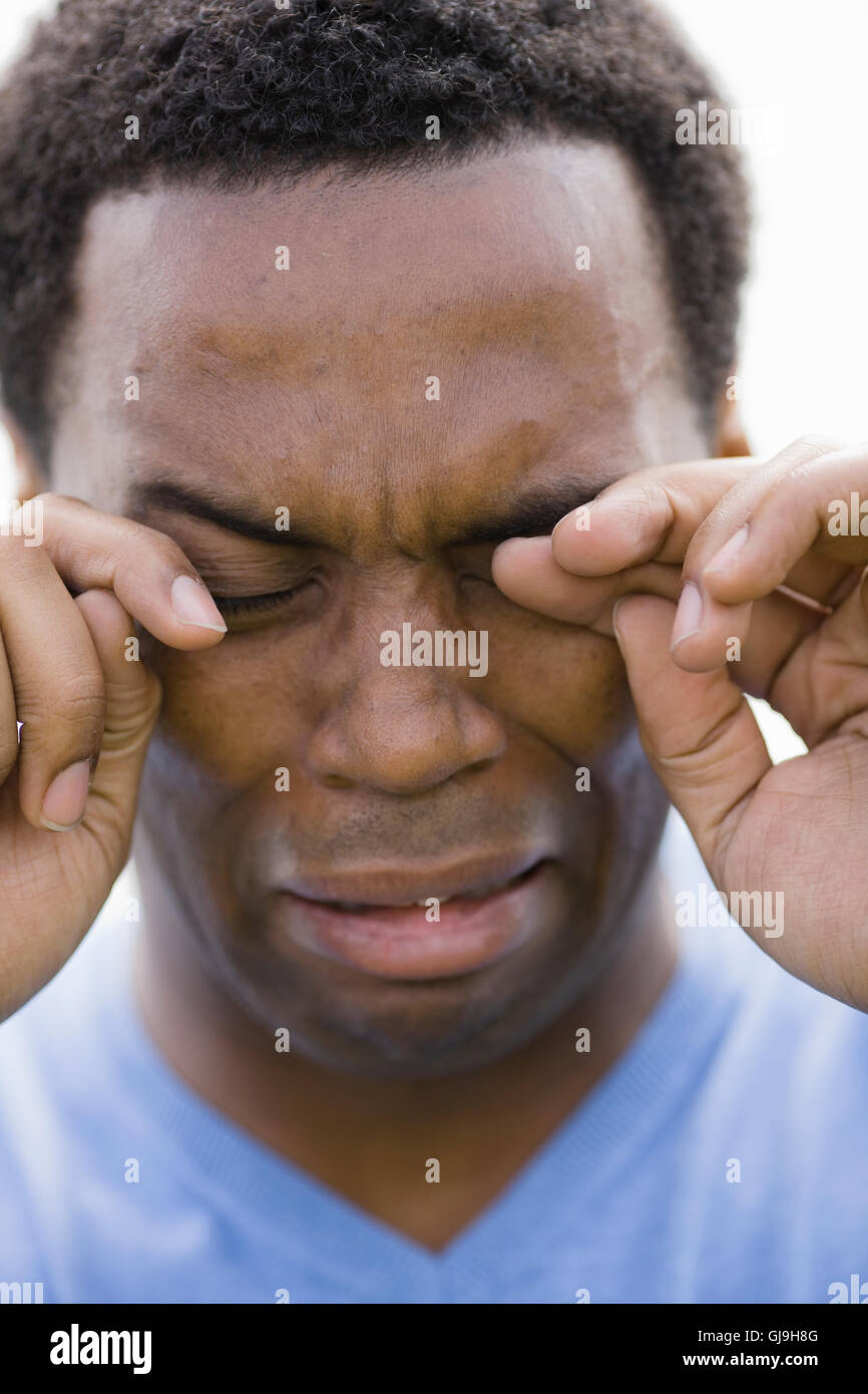 Portrait of Crying African American Male Stock Photo - Alamy