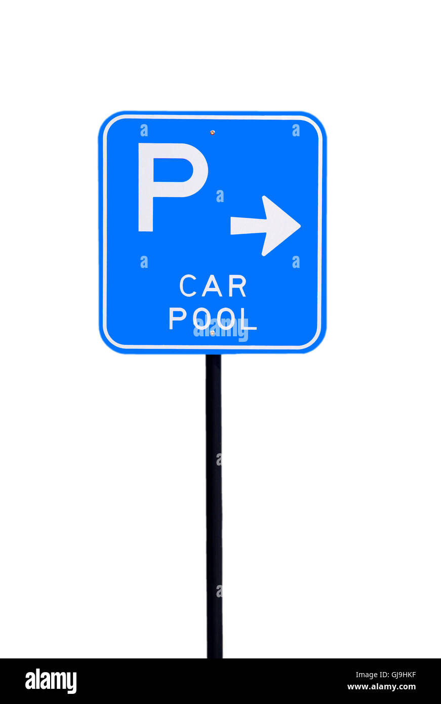 Car Pool Parking Sign - Current Australian Road Sign. Isolated Stock ...