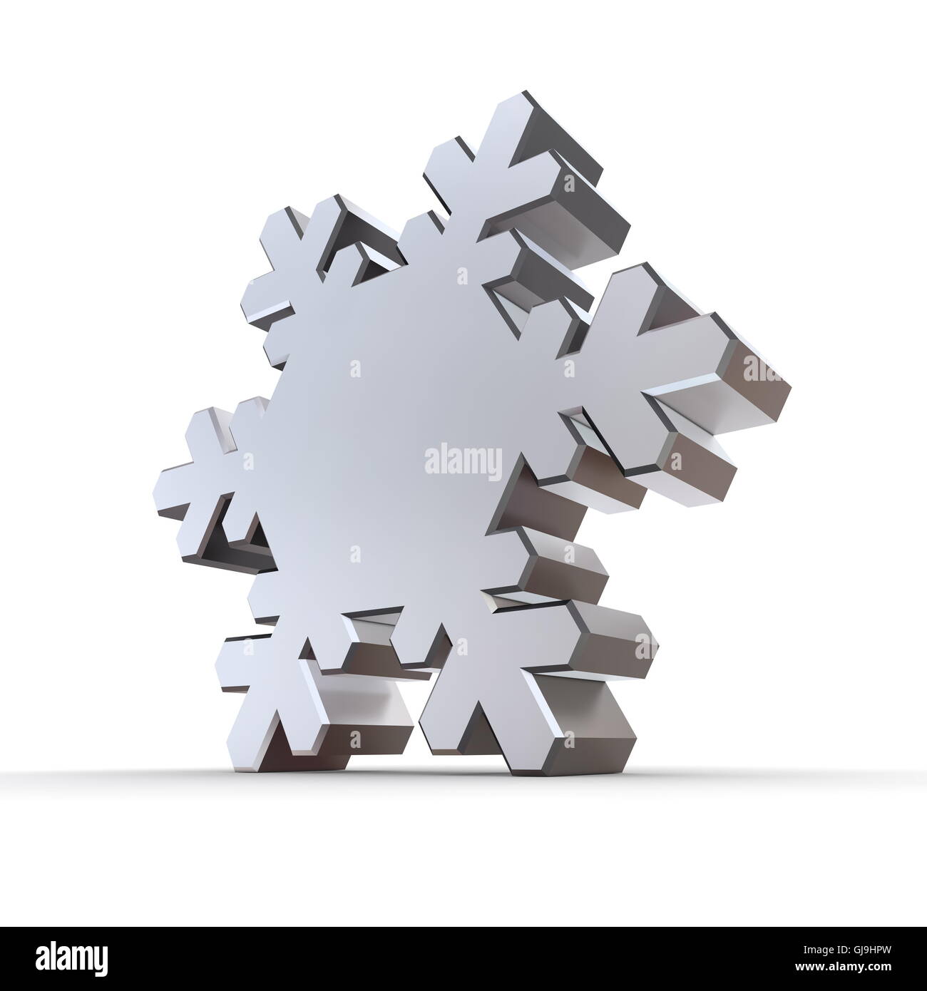 Shiny Silver Chrome Snowflake Stock Photo - Alamy
