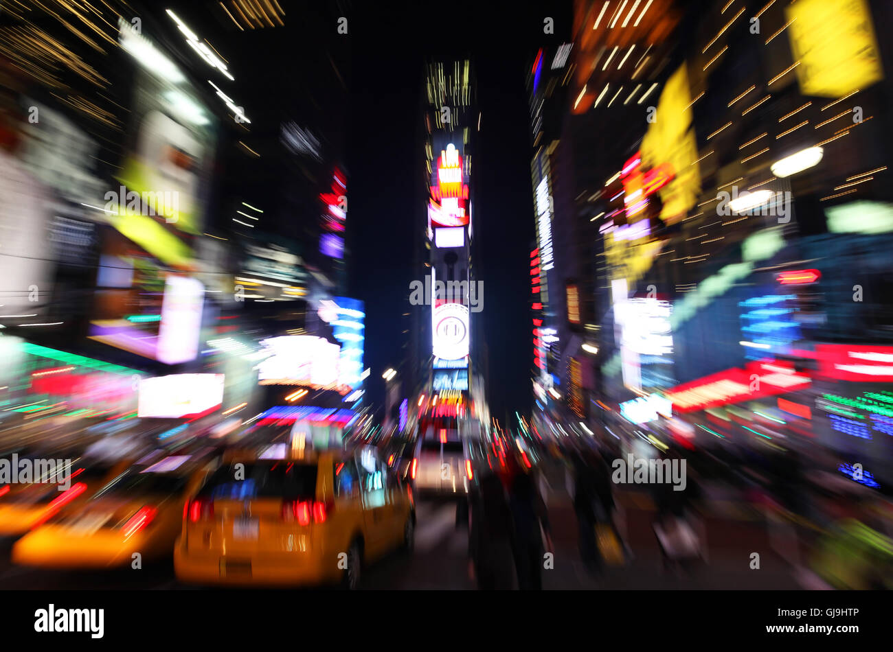 The times square at night Stock Photo - Alamy
