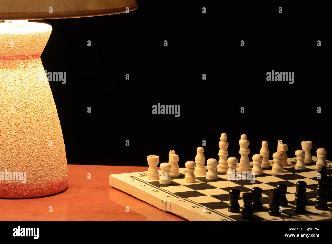 Night Chess Game Stock Photo - Alamy