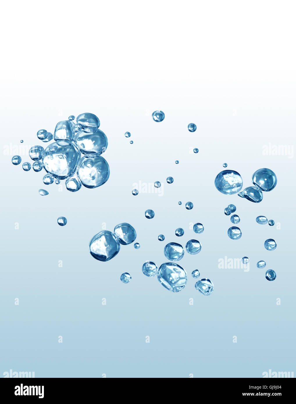 Splashing Water Bubbles Stock Photo - Alamy