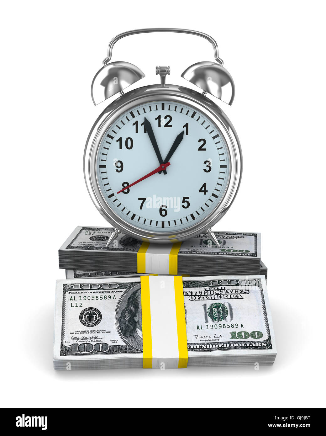Time is money. Isolated image on white Stock Photo - Alamy