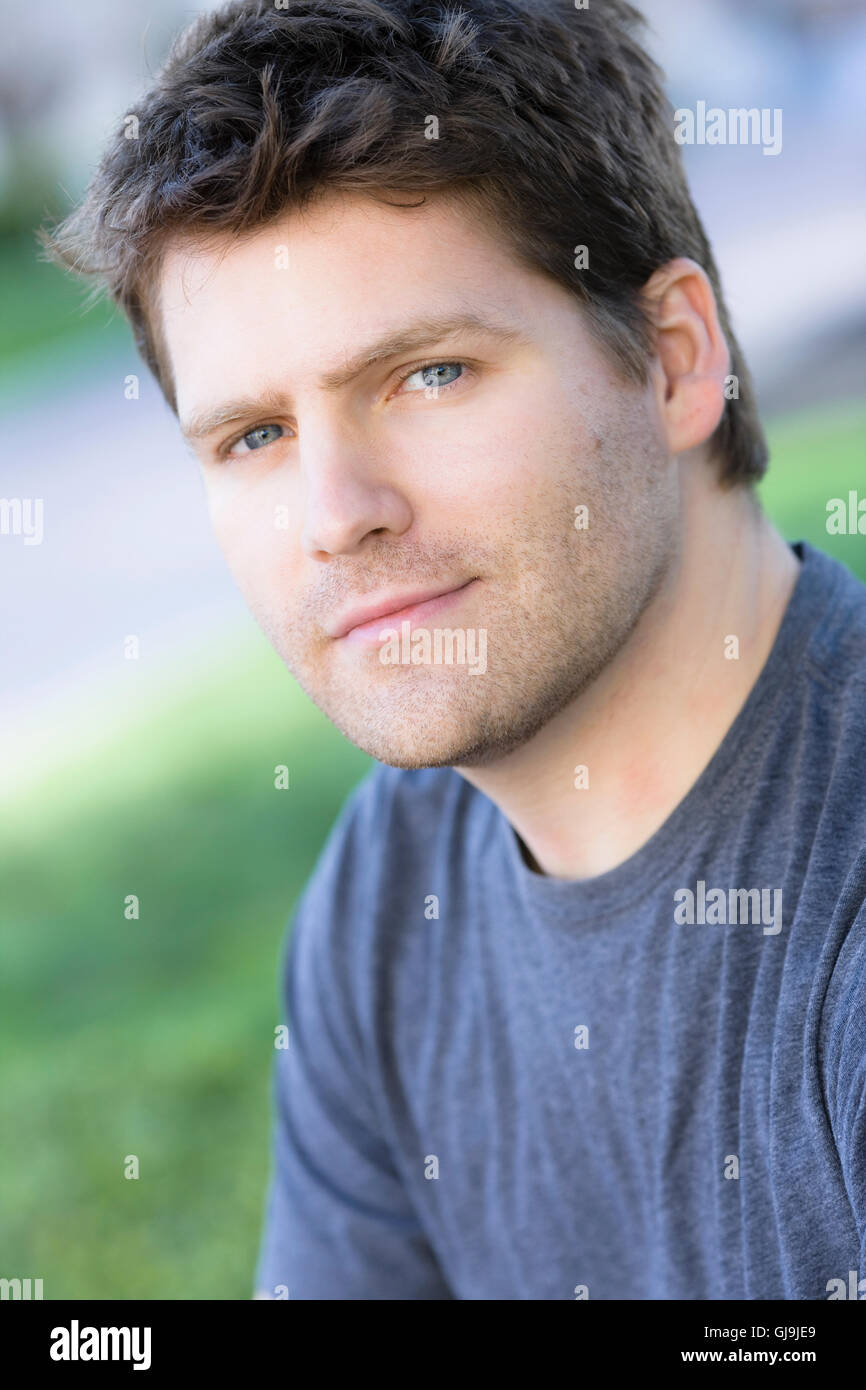 Portrait of Male Outdoors Stock Photo - Alamy
