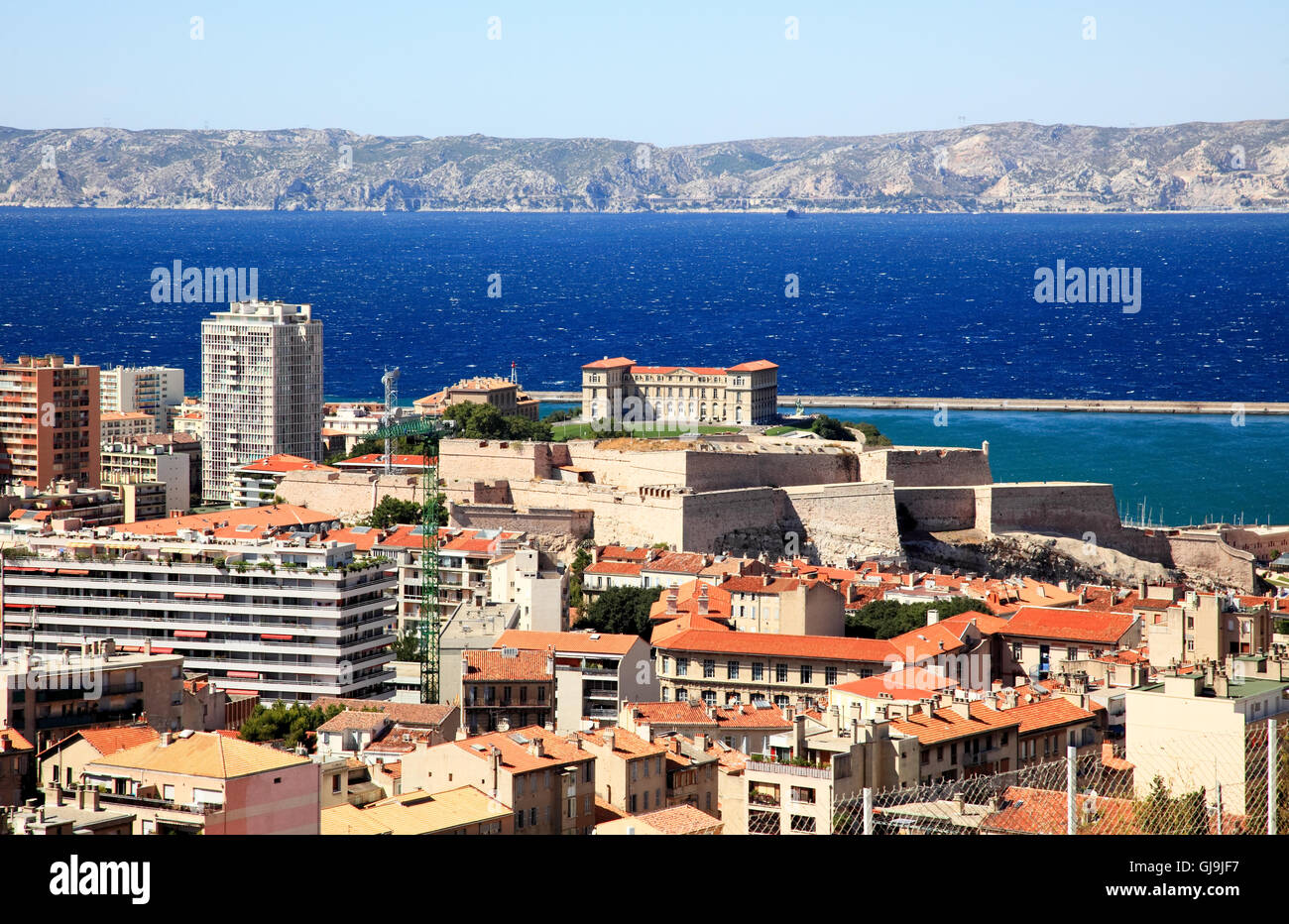 Aerial view of Marseille City Stock Photo - Alamy