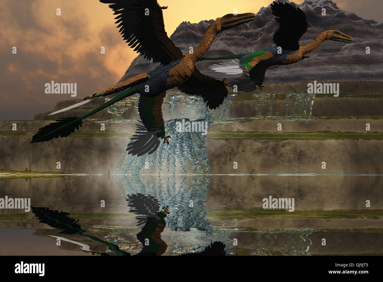 Microraptor dinosaur hi-res stock photography and images - Alamy