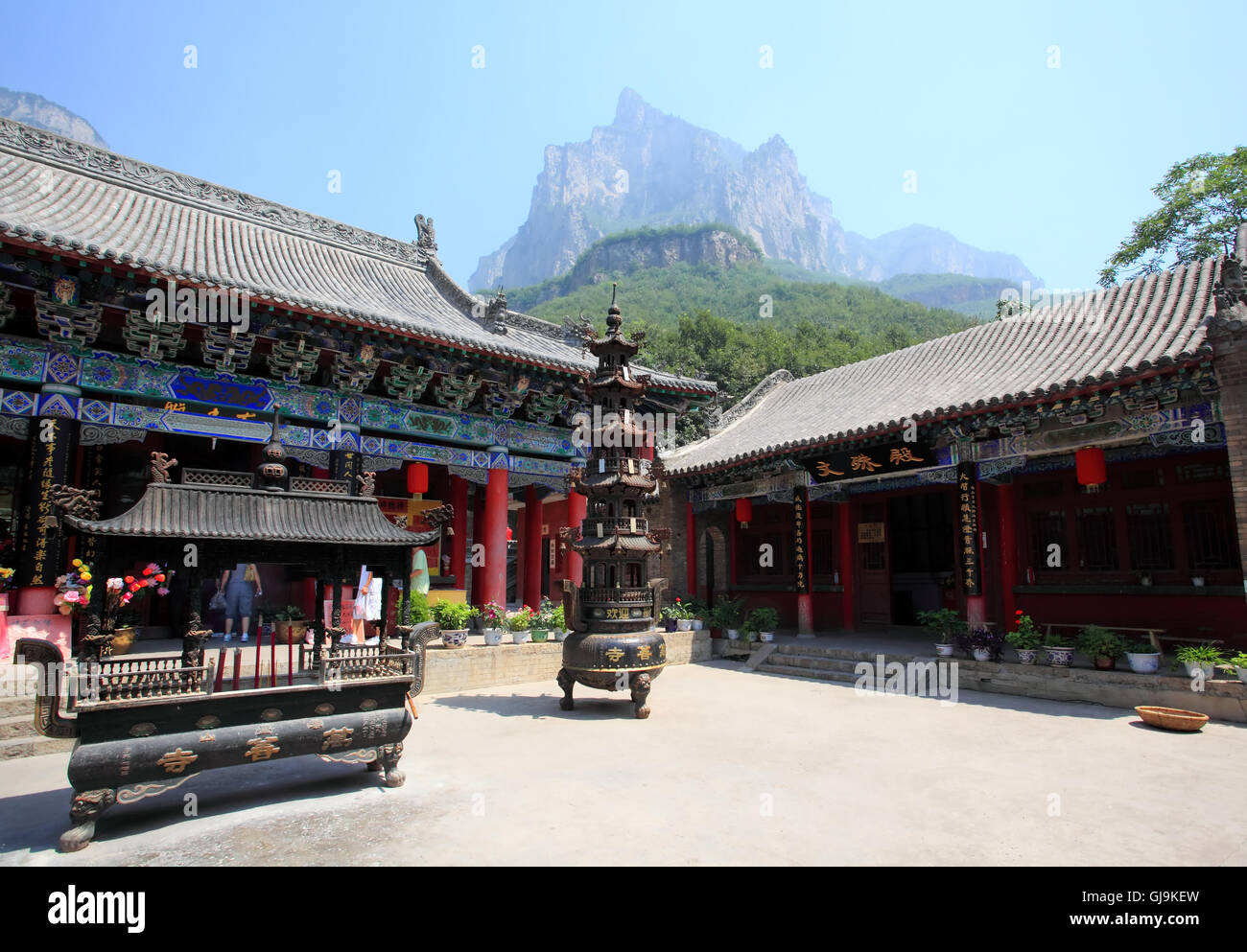 A temple in Yun-Tai Mountain Stock Photo - Alamy