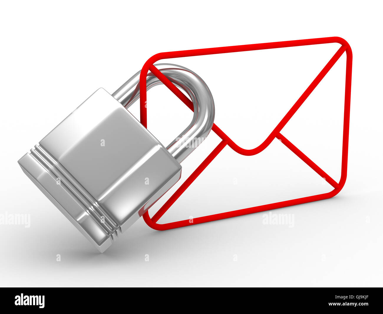 E-mail concept on white background. Isolated 3D image Stock Photo - Alamy