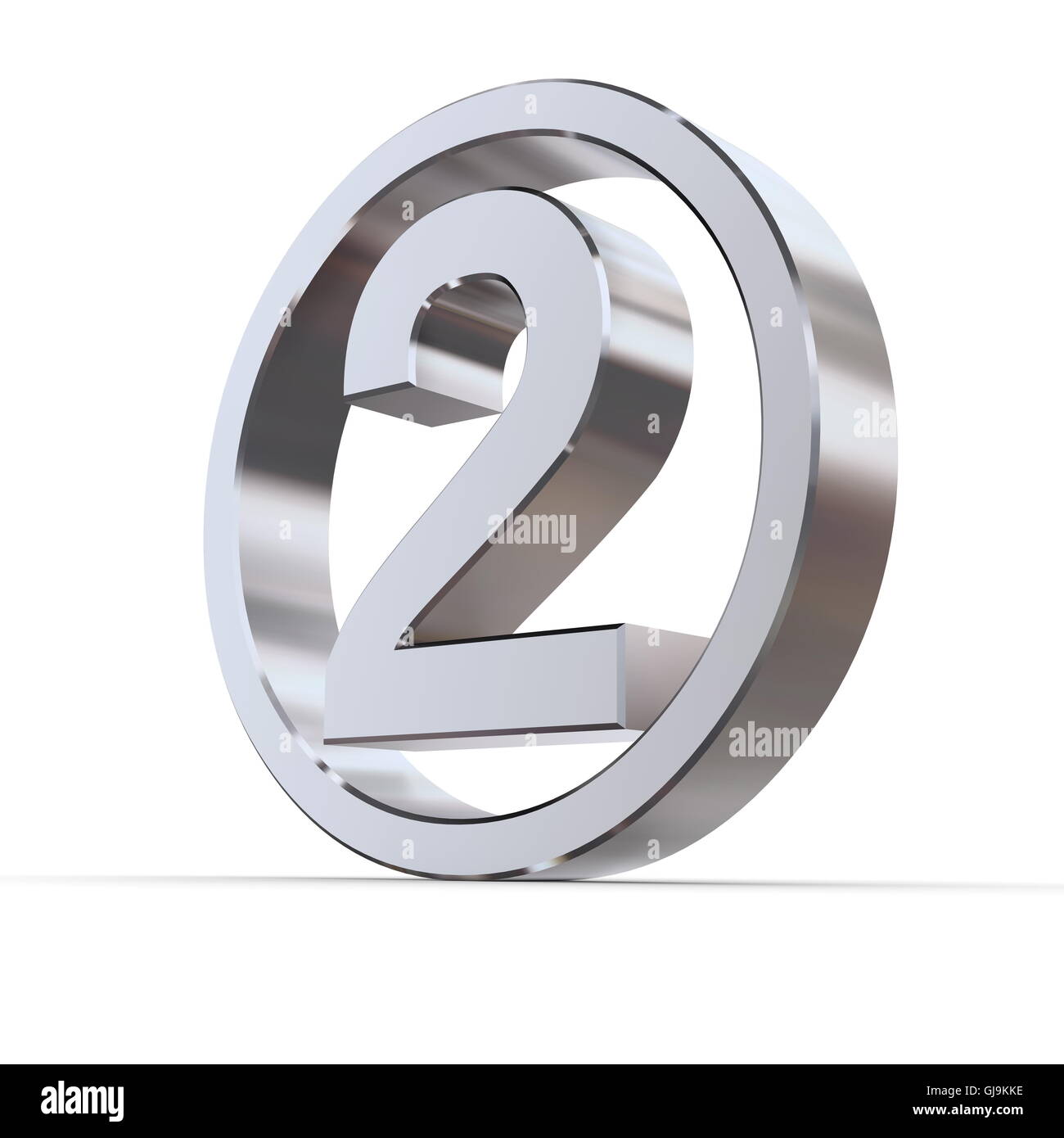 Shiny Circle - Number 2 Stock Photo - Alamy