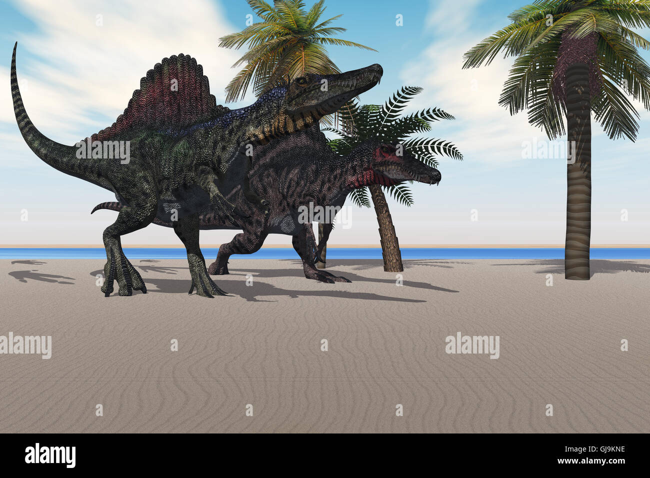 Spinosaurus evolution reptile jurassic cretaceous hi-res stock ...