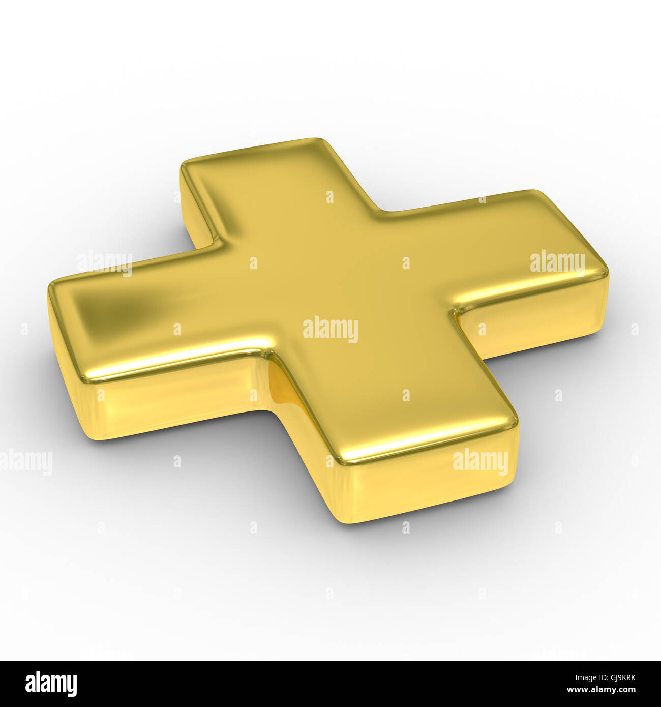 Sign plus on white background. isolated 3D image Stock Photo - Alamy