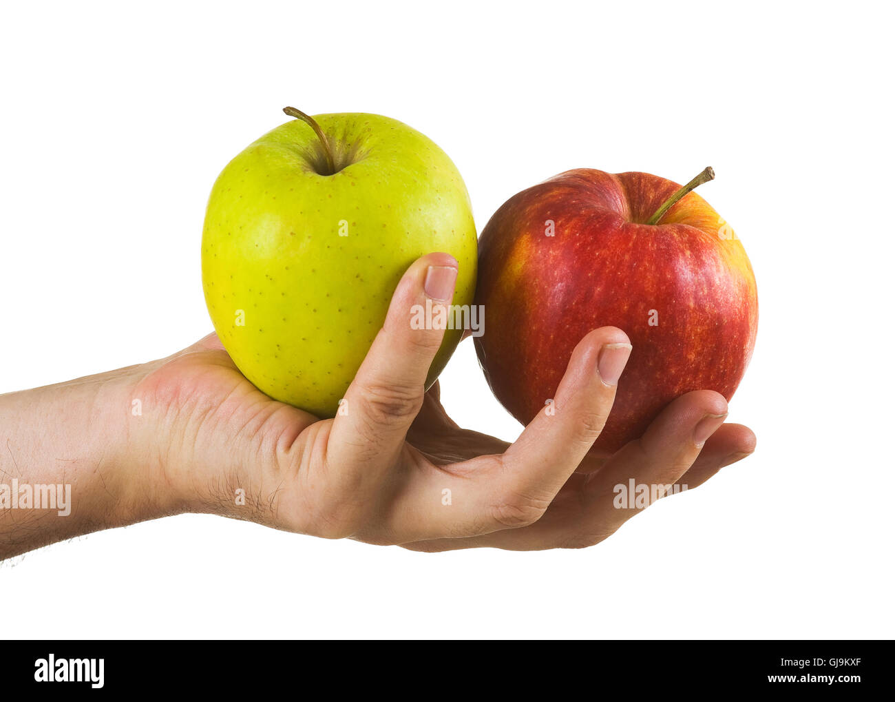 apple in hand Stock Photo - Alamy