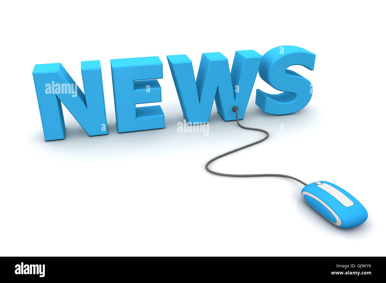 Browse the News - Blue Mouse Stock Photo - Alamy