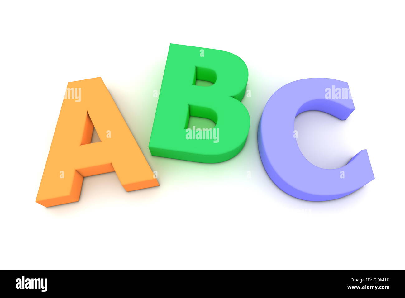 Colourful ABC From Top Stock Photo - Alamy
