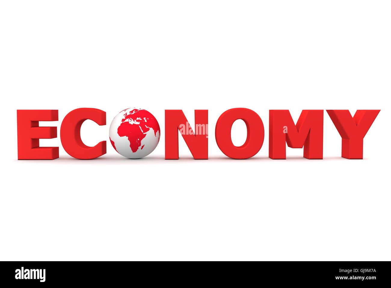 Economy World Red Stock Photo - Alamy
