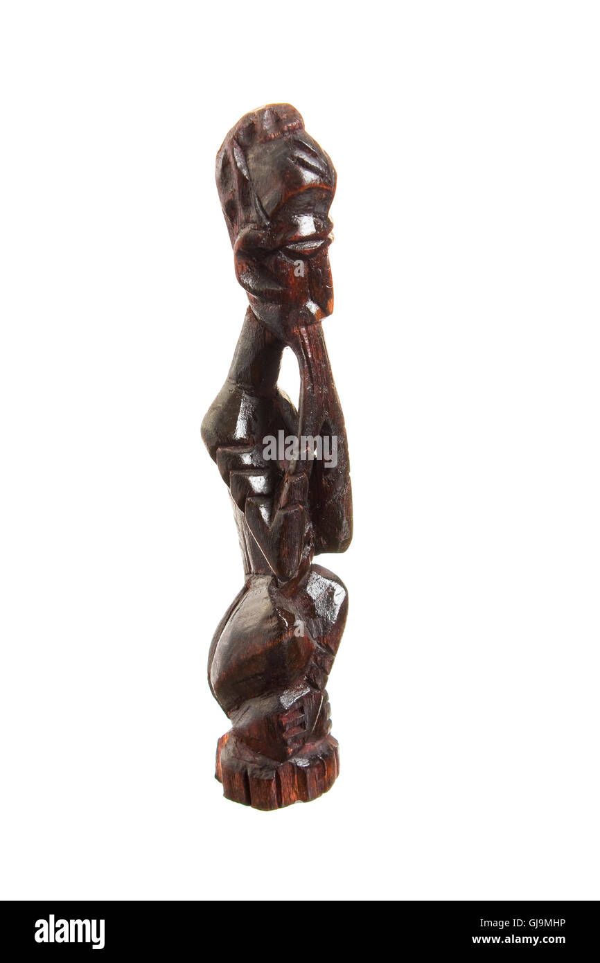 African statue of black wood Stock Photo - Alamy