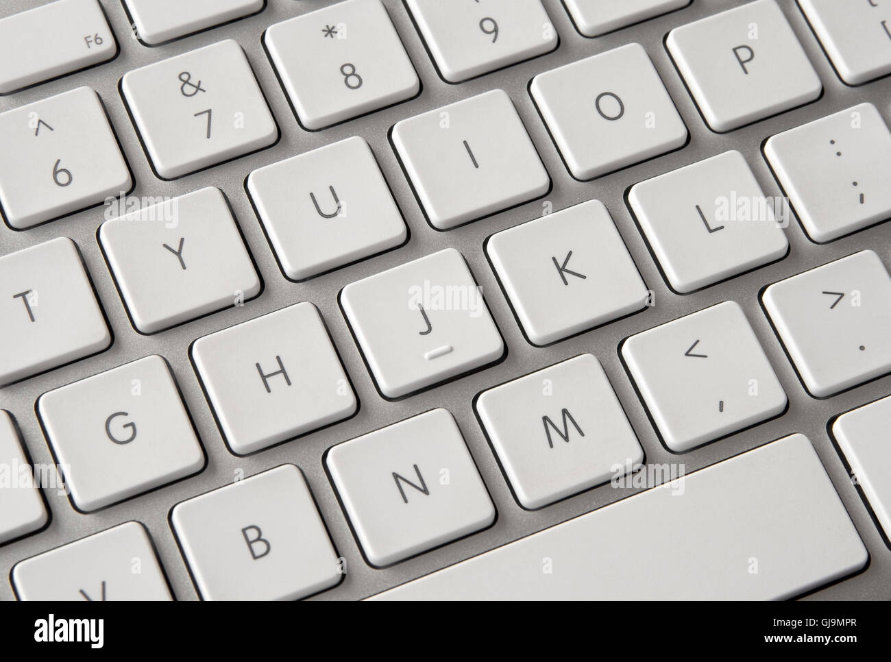 Modern white computer keyboard Stock Photo - Alamy