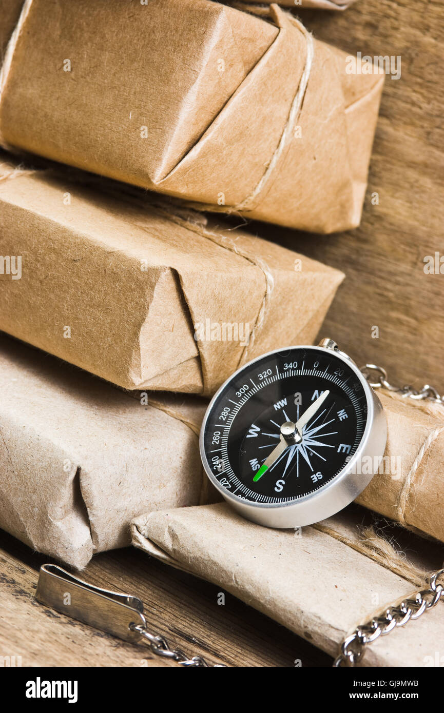 Postage on the background of an old board Stock Photo - Alamy