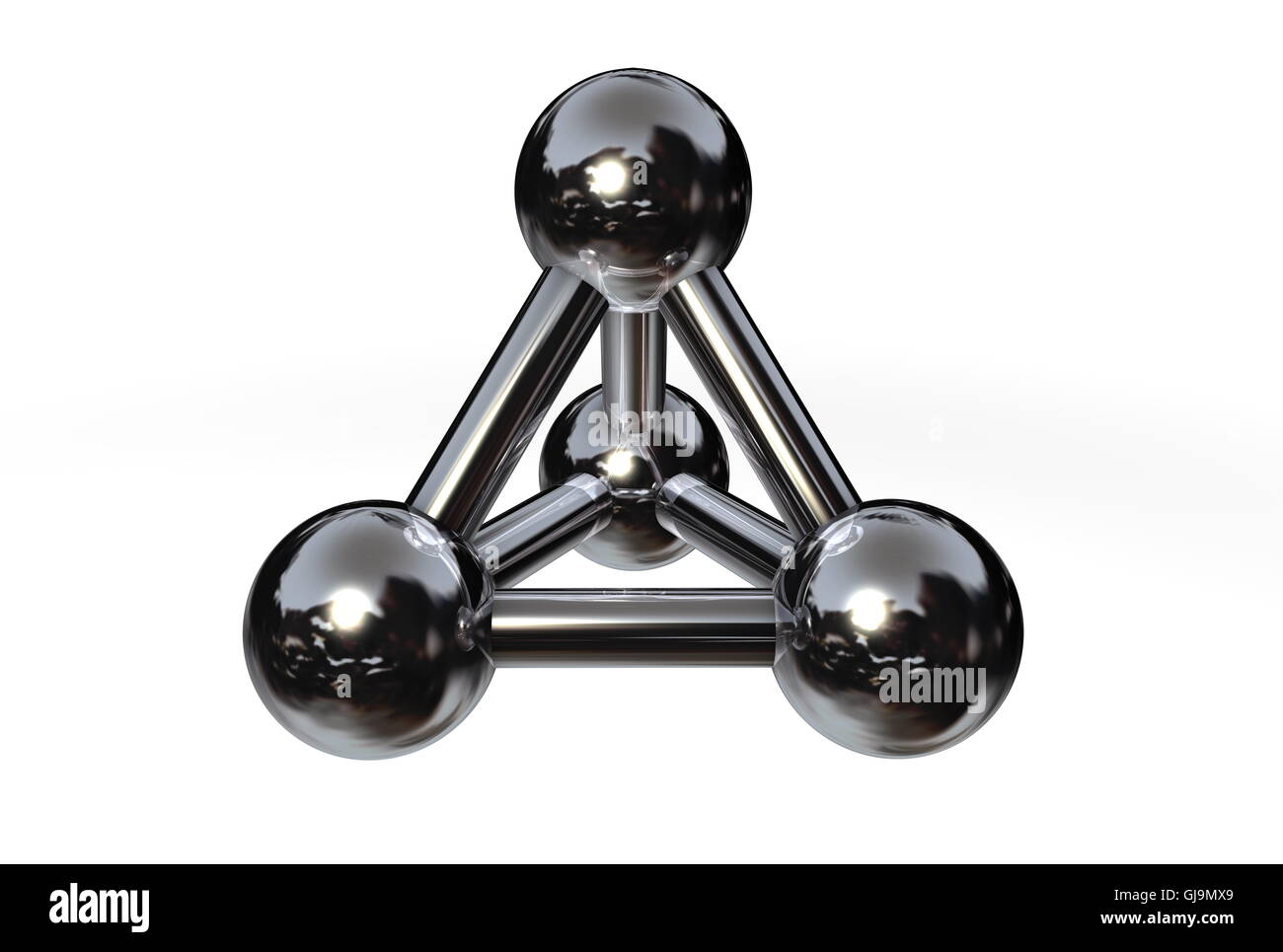 Molecule Structure Chrome/Silver/Steel II Stock Photo - Alamy