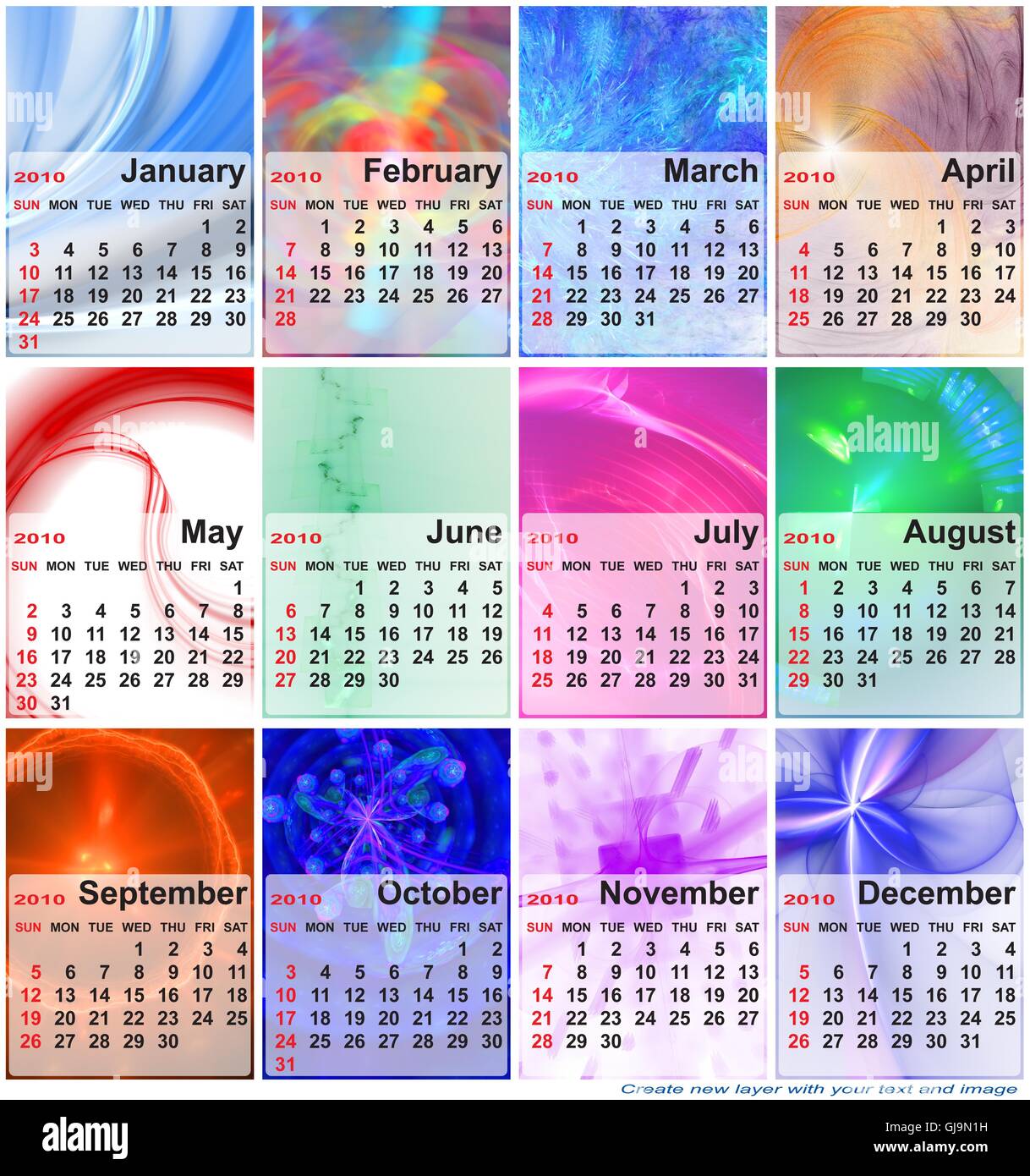Abstract design template 2010 hi-res stock photography and images - Alamy