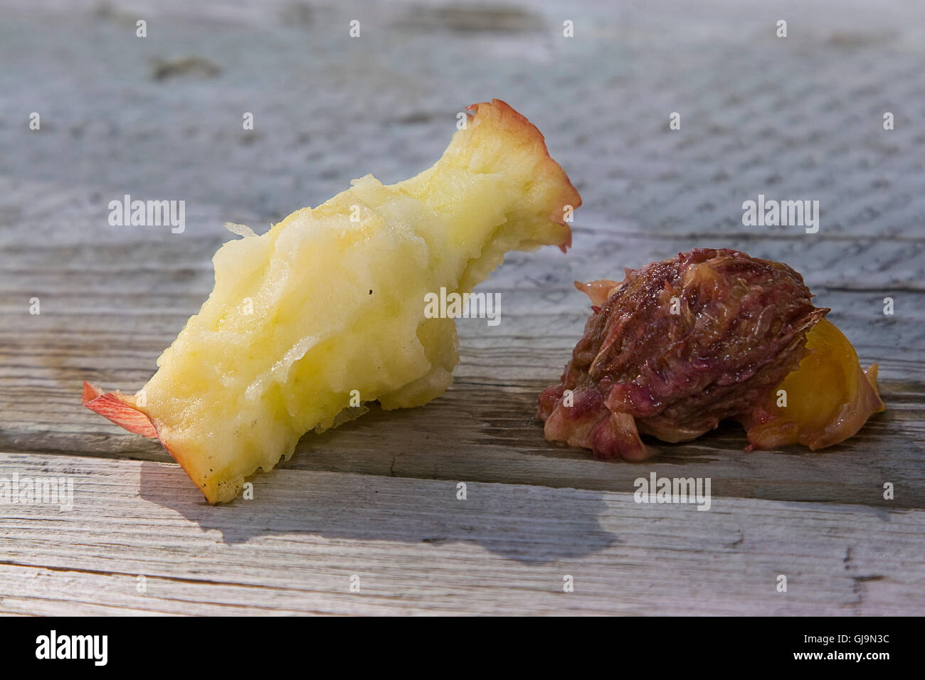 Pits and core Stock Photo - Alamy