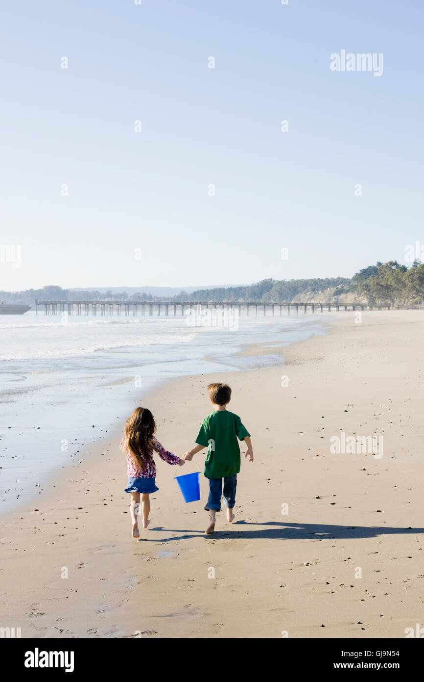 Children at Beach Stock Photo - Alamy