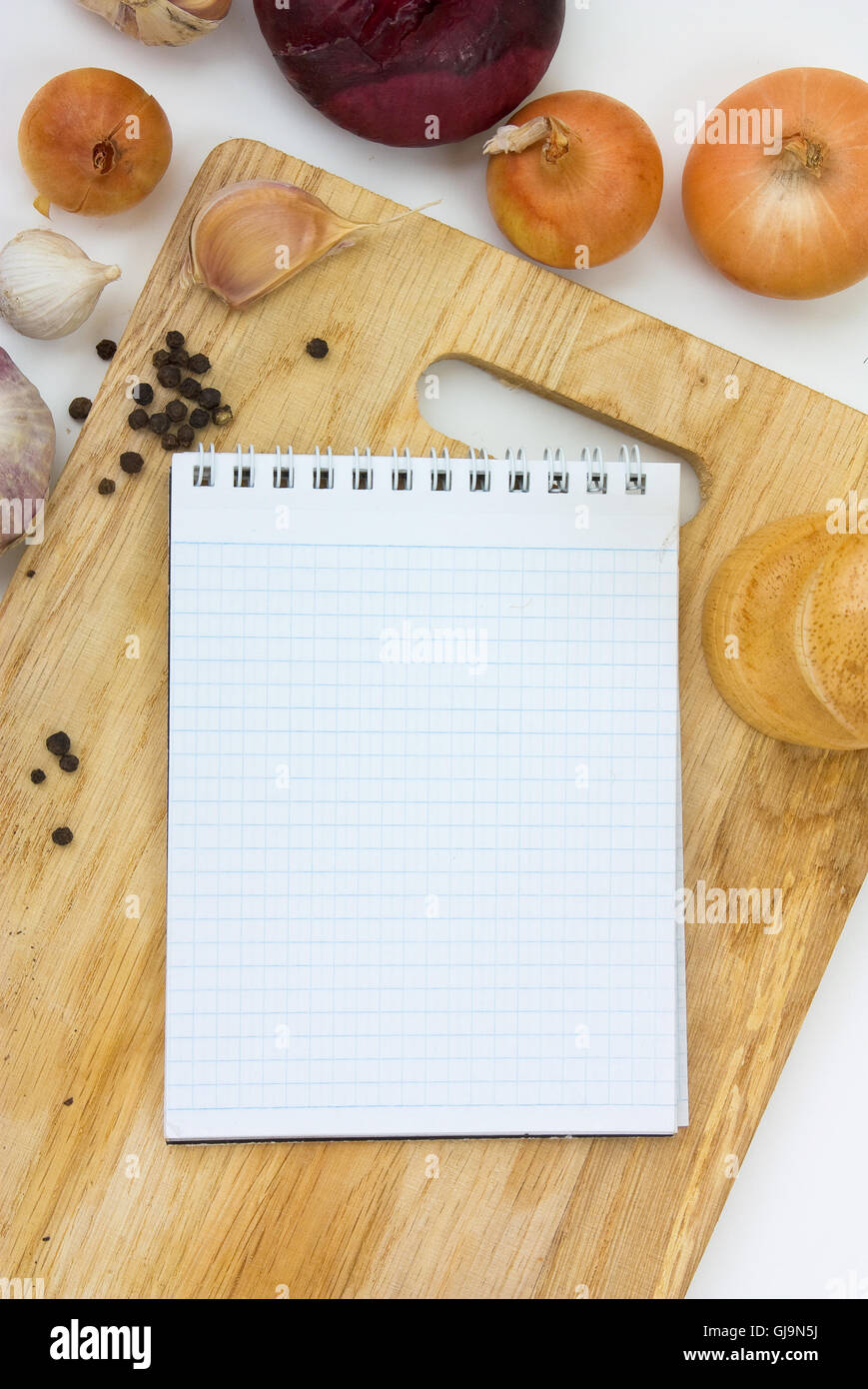 notebook for culinary note Stock Photo - Alamy