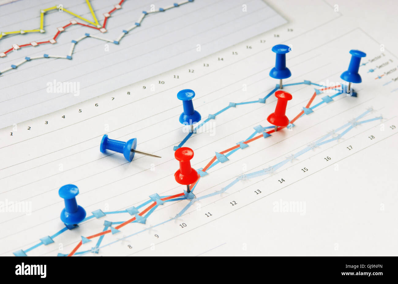 Graphs tables and documents Stock Photo - Alamy