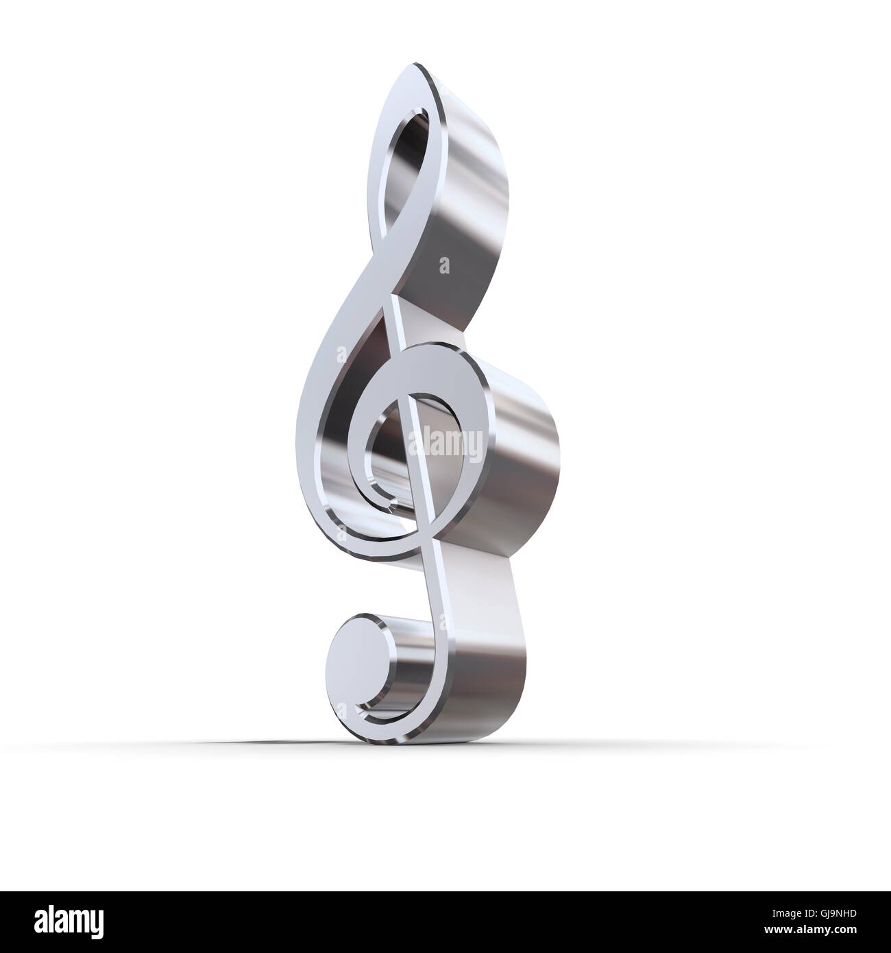 Shiny Metal Treble Clef Stock Photo - Alamy